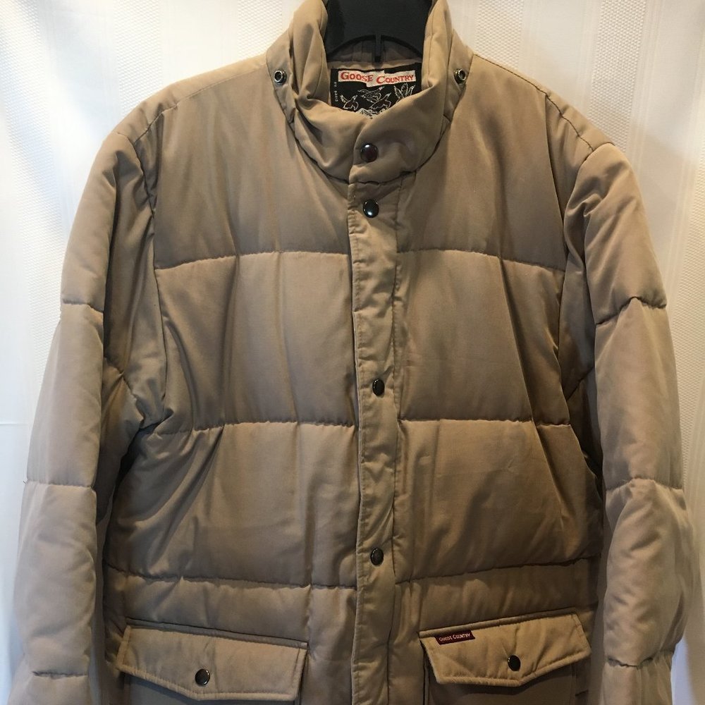 Men's Goose Country Coat Down Puffer Vintage 1980's W… - Gem